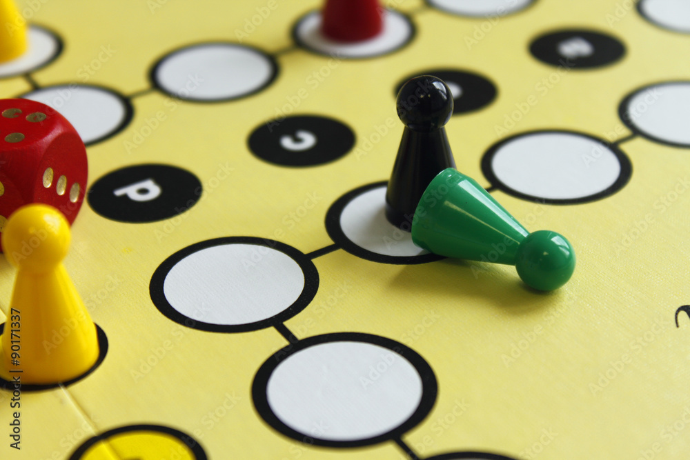 Spiel game play Mensch figur spielfigur Glück Stock Photo | Adobe Stock