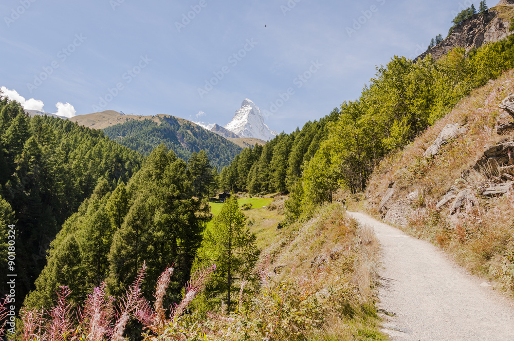 Foto de Zermatt, Dorf, Schweizer Alpen, Alpen, Alpenregion, Wallis ...