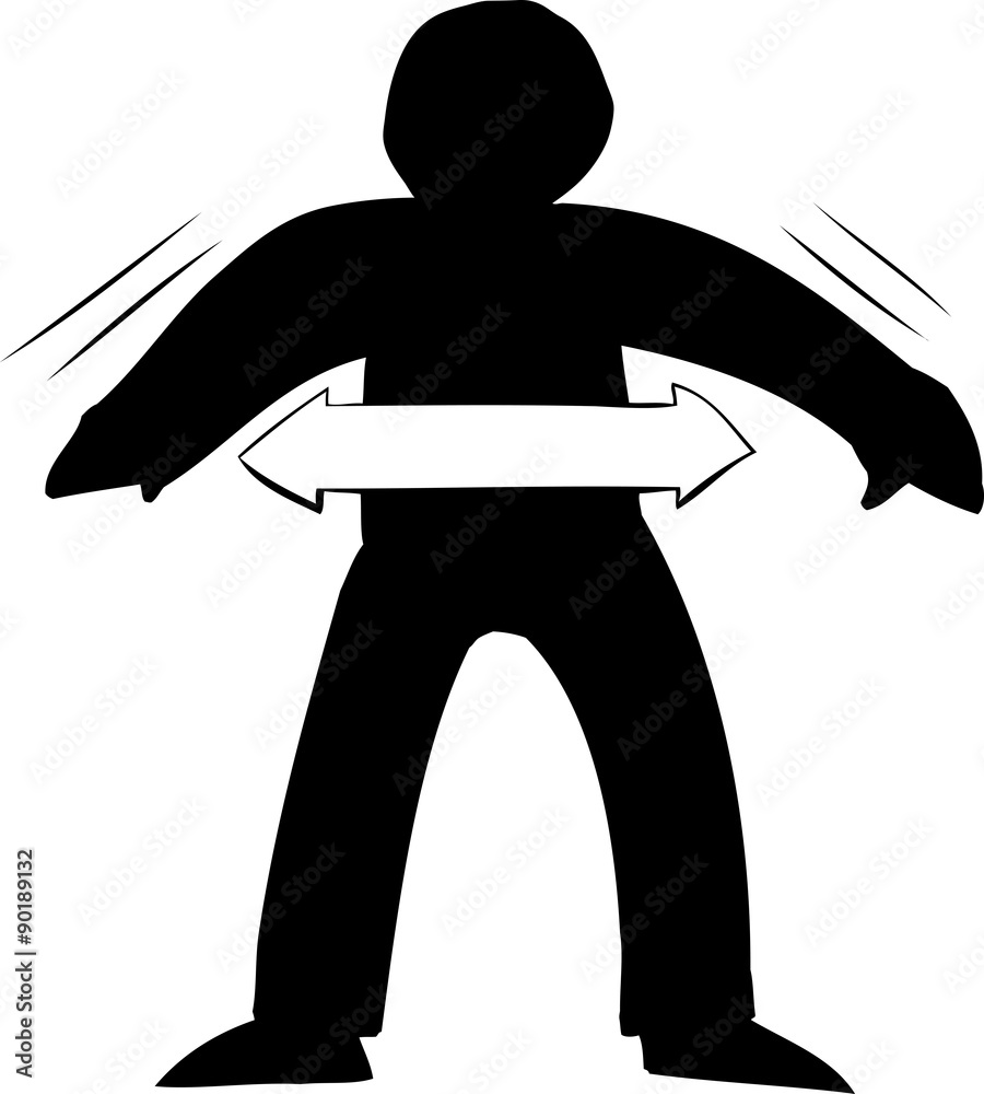 Outline of Wobbling Figure Stock Vector | Adobe Stock