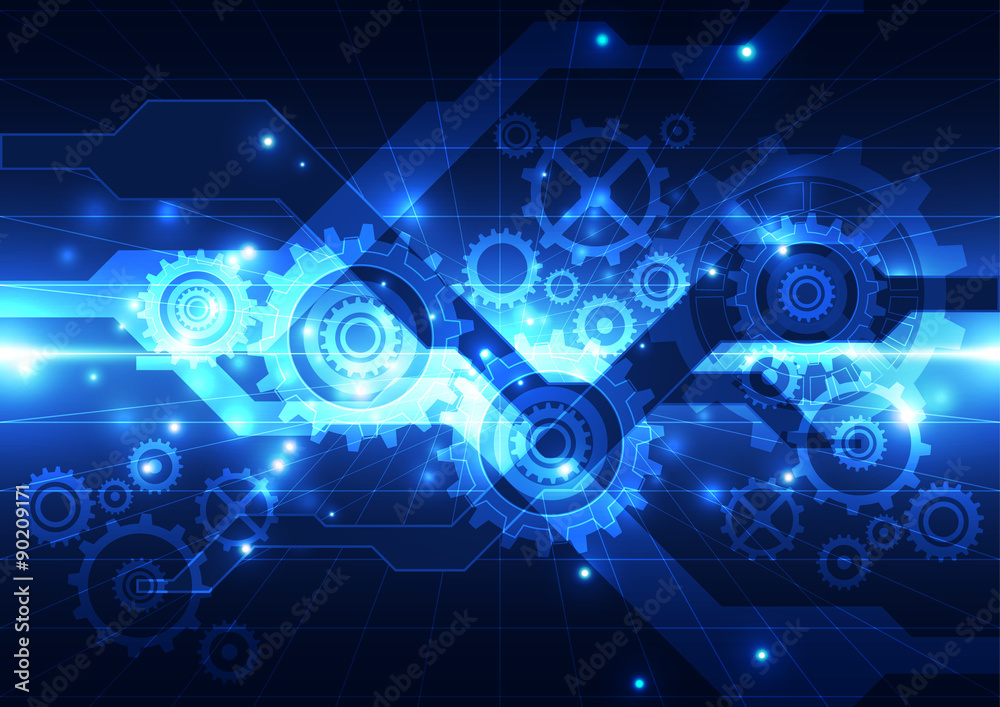 vector abstract engineering future technology, background Stock Vector ...