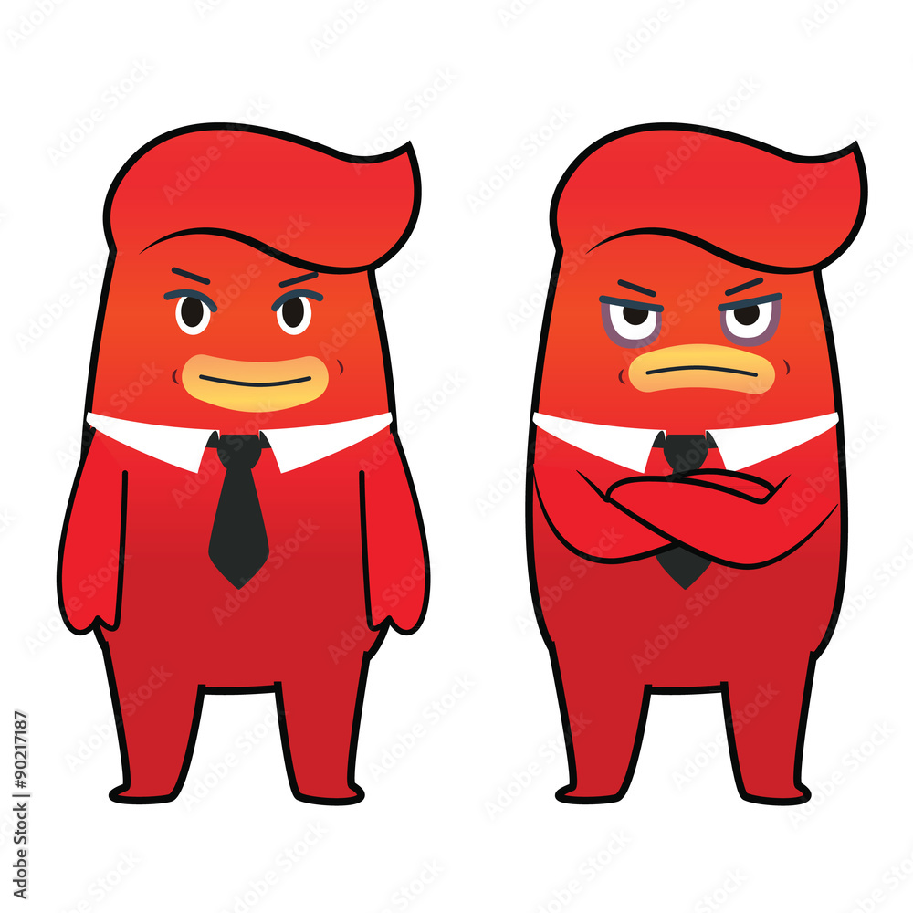 Red monster cartoon character Stock Vector | Adobe Stock