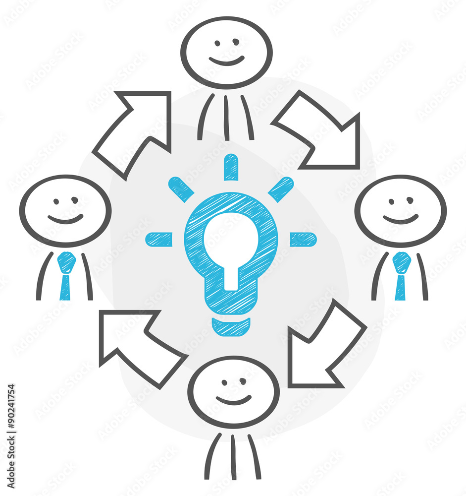 stickman circle idea Stock Vector | Adobe Stock