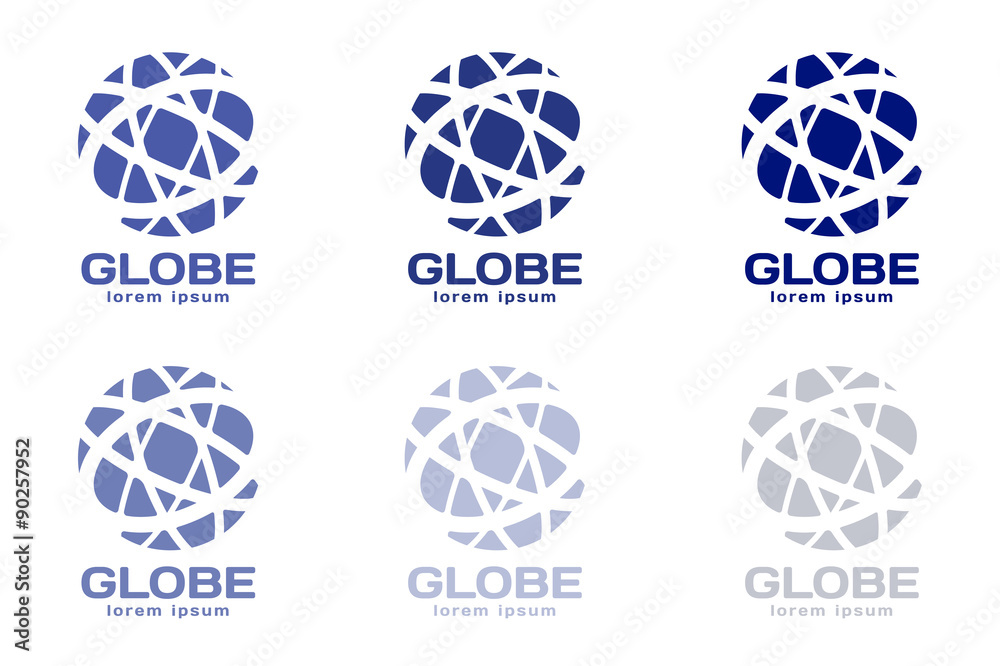 Abstract earth logo. Globe logo icon Stock Vector | Adobe Stock