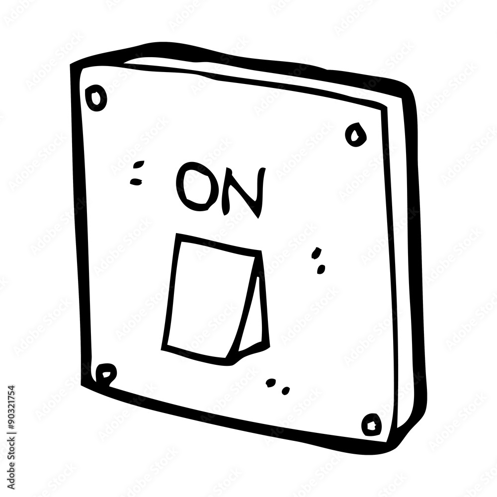 cartoon light switch Stock Vector | Adobe Stock