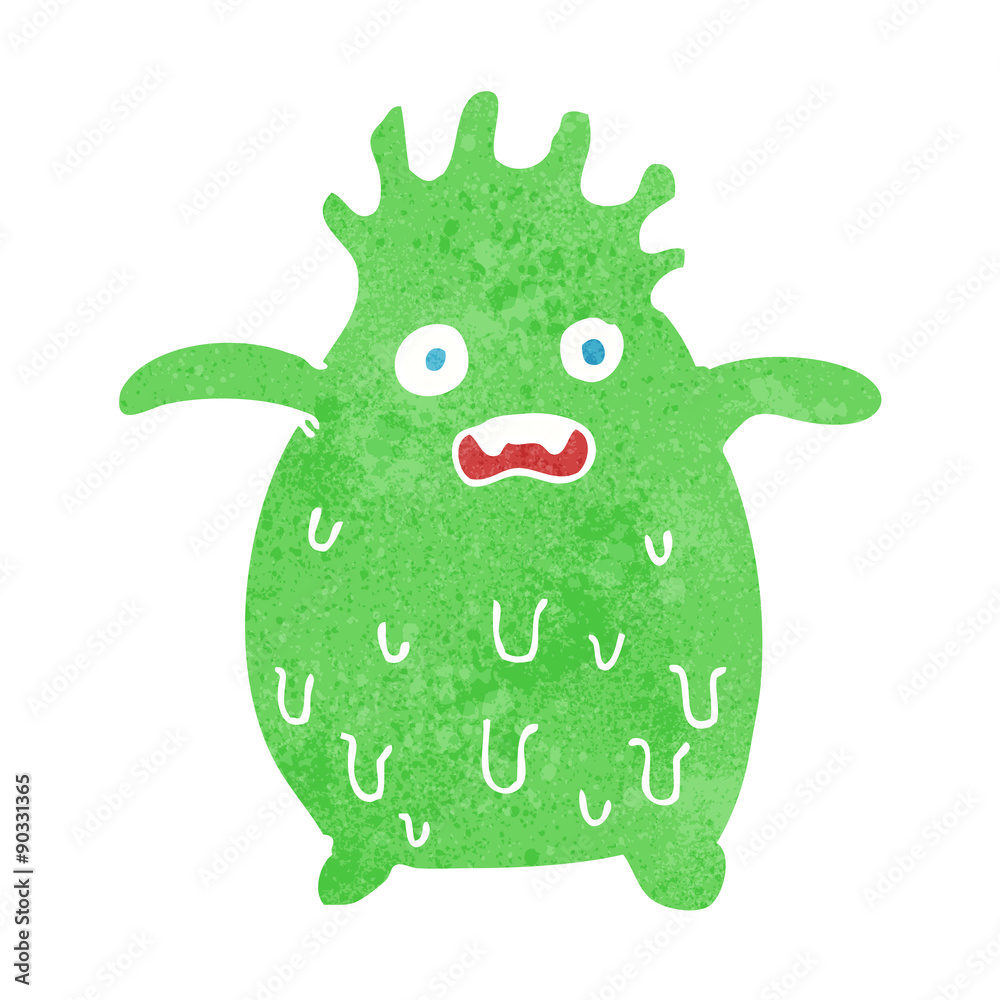 cartoon funny slime monster Stock Vector | Adobe Stock