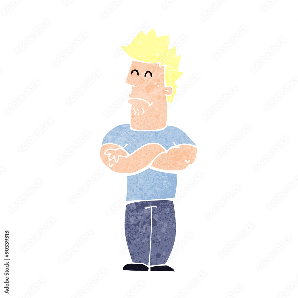 cartoon sulking man Stock Vector | Adobe Stock