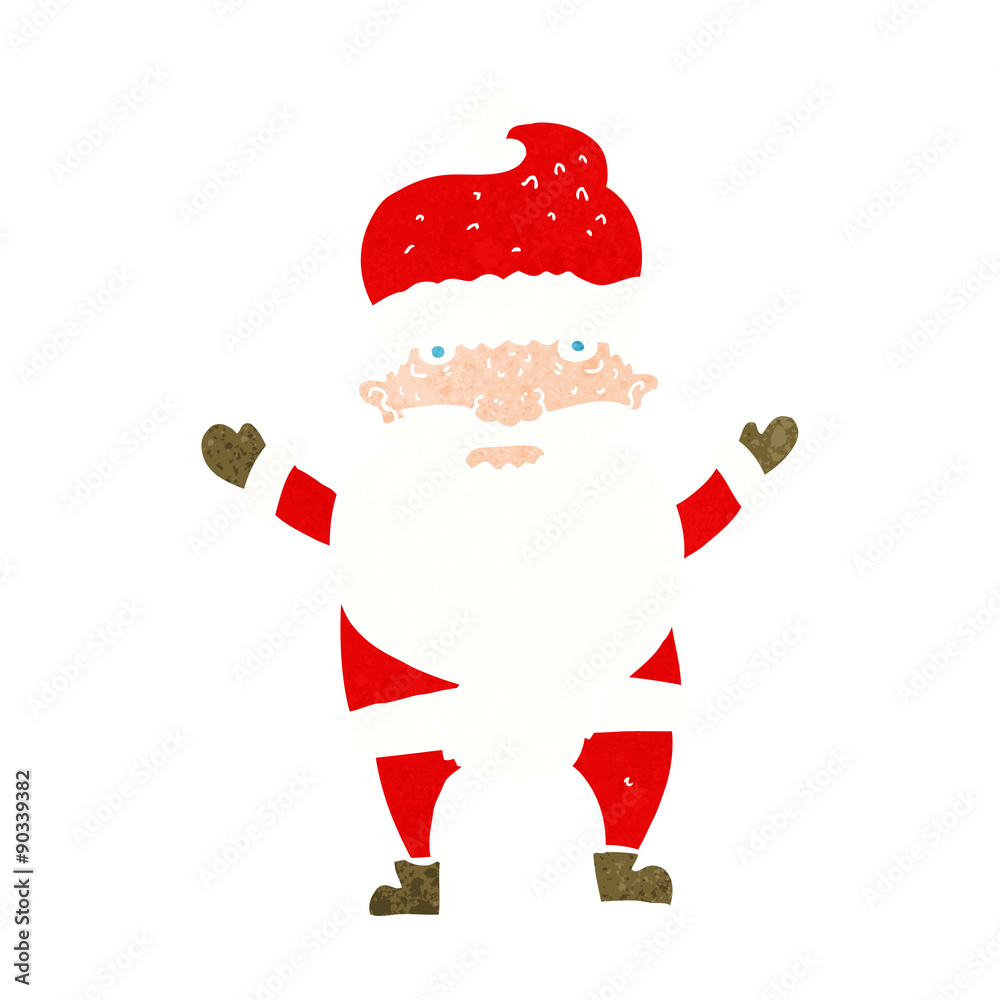 cartoon grumpy santa Stock Vector | Adobe Stock