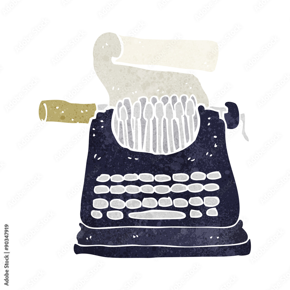 cartoon typewriter Stock Vector | Adobe Stock