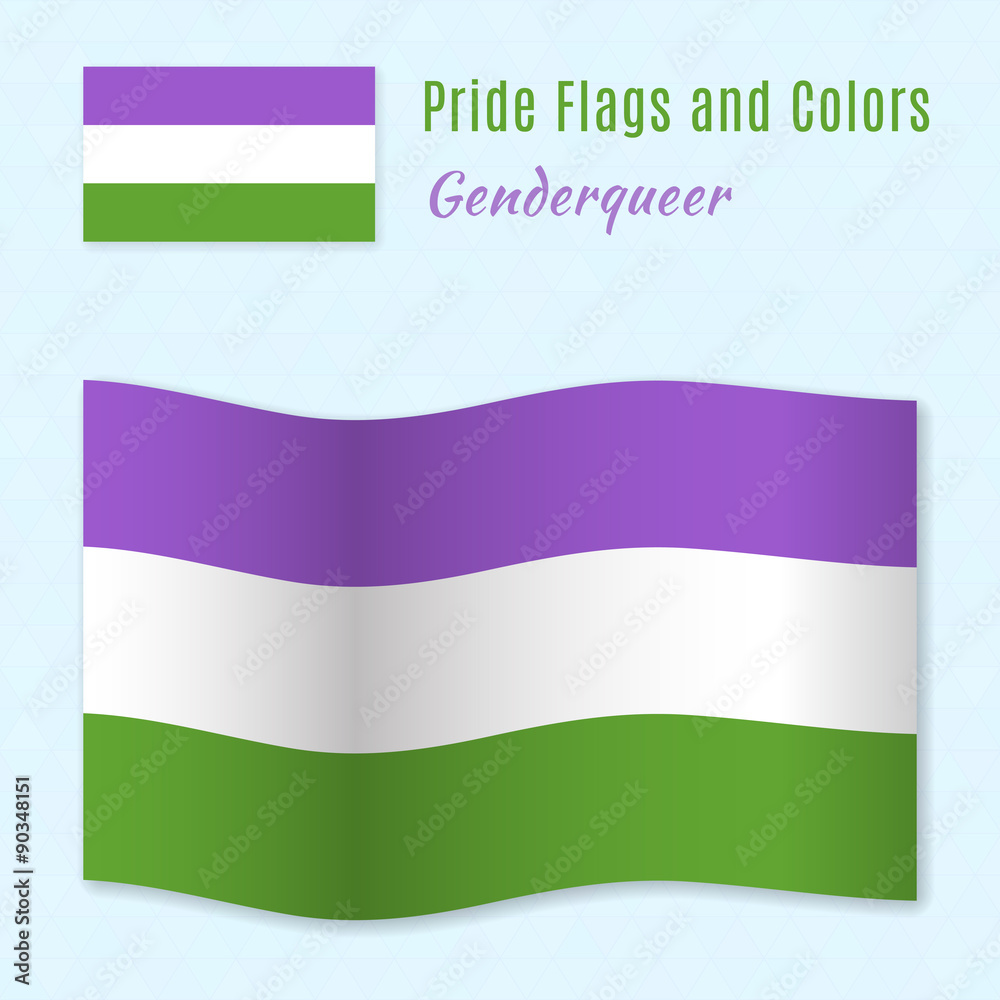 Genderqueer pride flag with correct color scheme Stock Vector | Adobe Stock