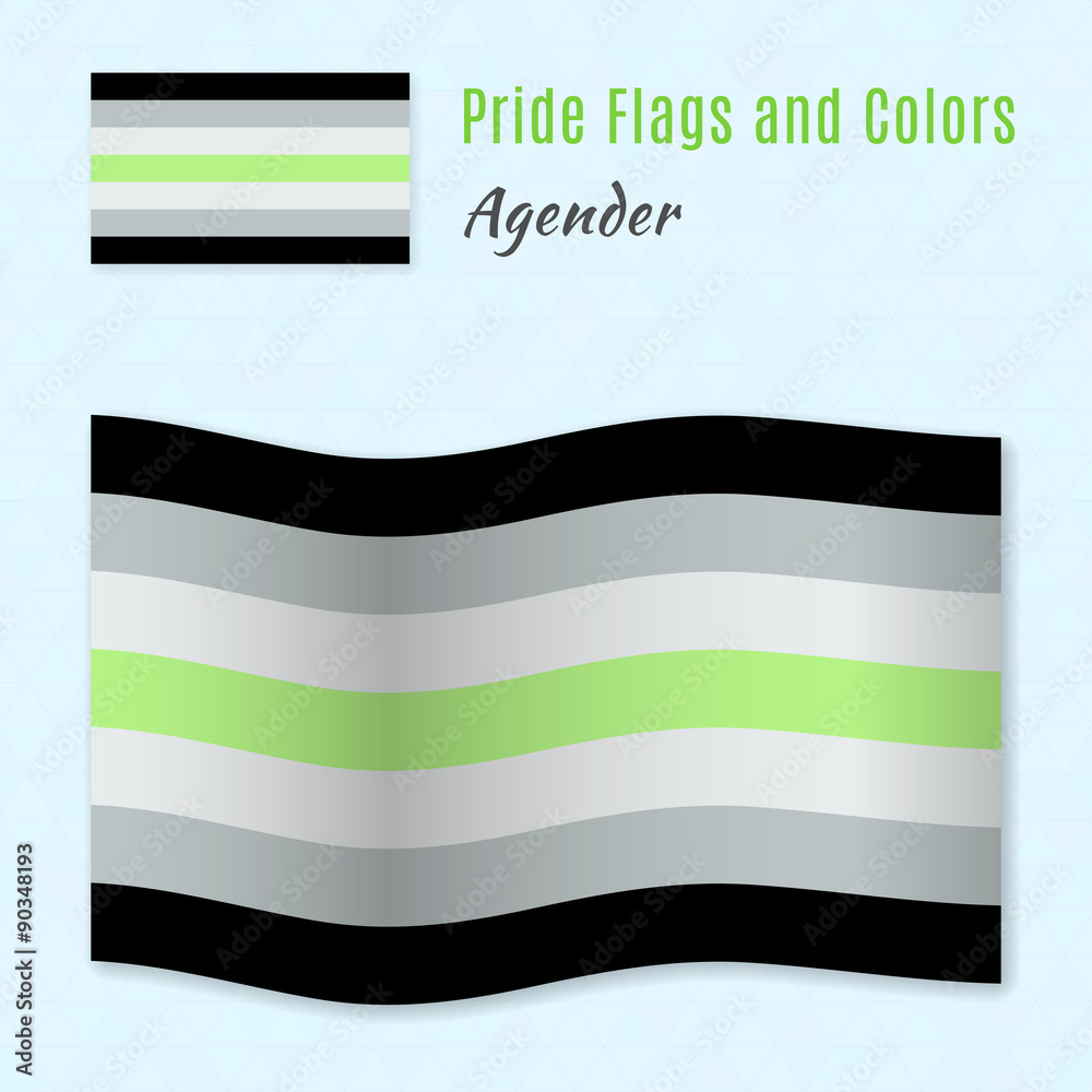 Agender pride flag with correct color scheme, both still and wav Stock ...