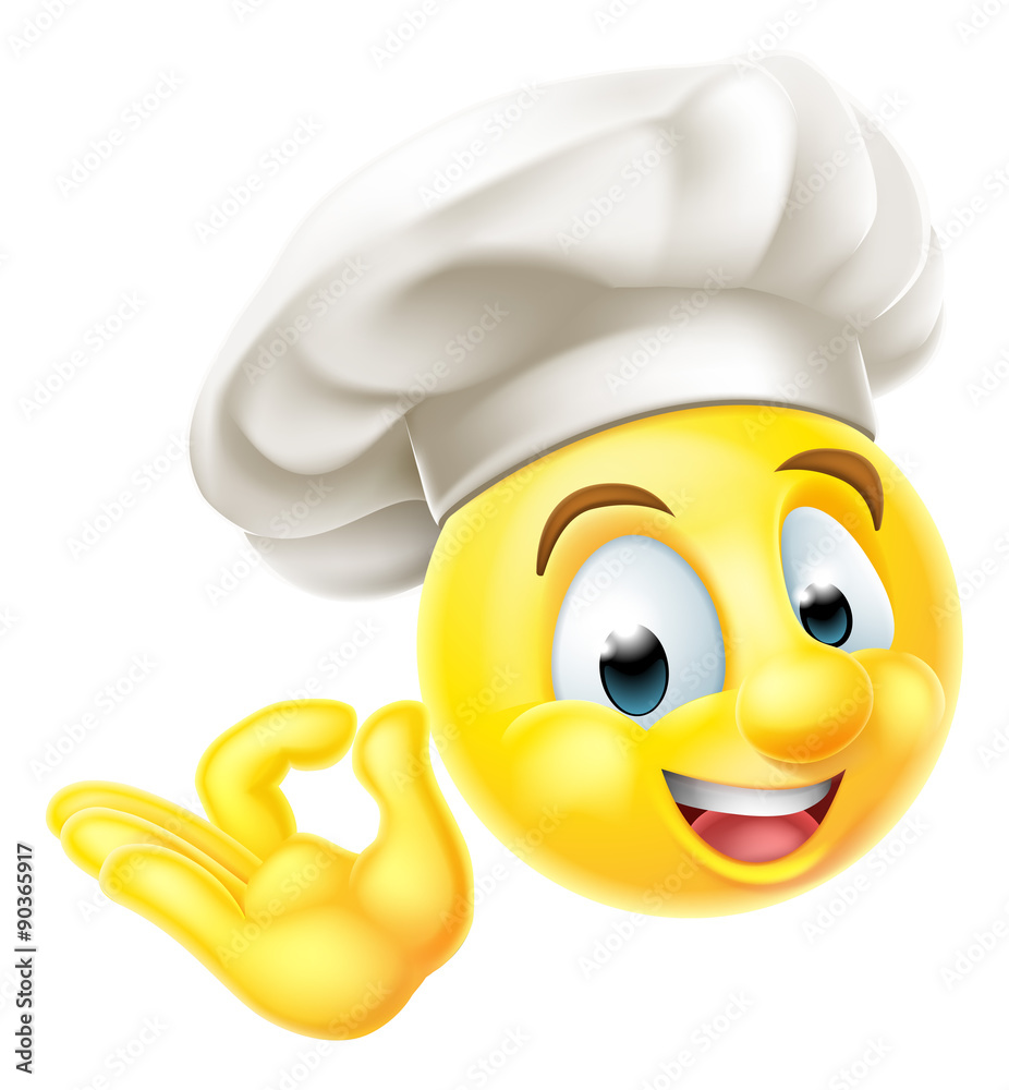 Chef Cook Emoji Emoticon Stock Vector | Adobe Stock
