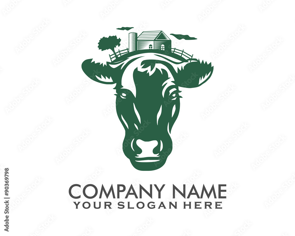 cattle farm Stock Vector | Adobe Stock