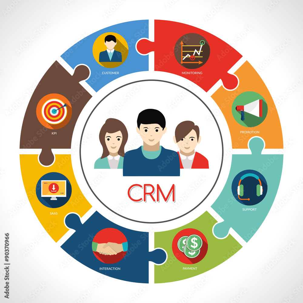 Crm Concept Illustration Stock Vector | Adobe Stock