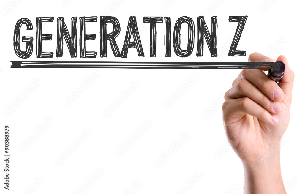 Hand with marker writing the word Generation Z Stock Photo | Adobe Stock