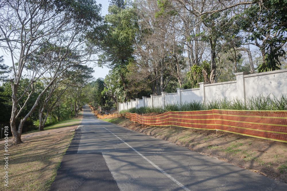 Road Trenches safety netting for Installation of fiber optic internet ...