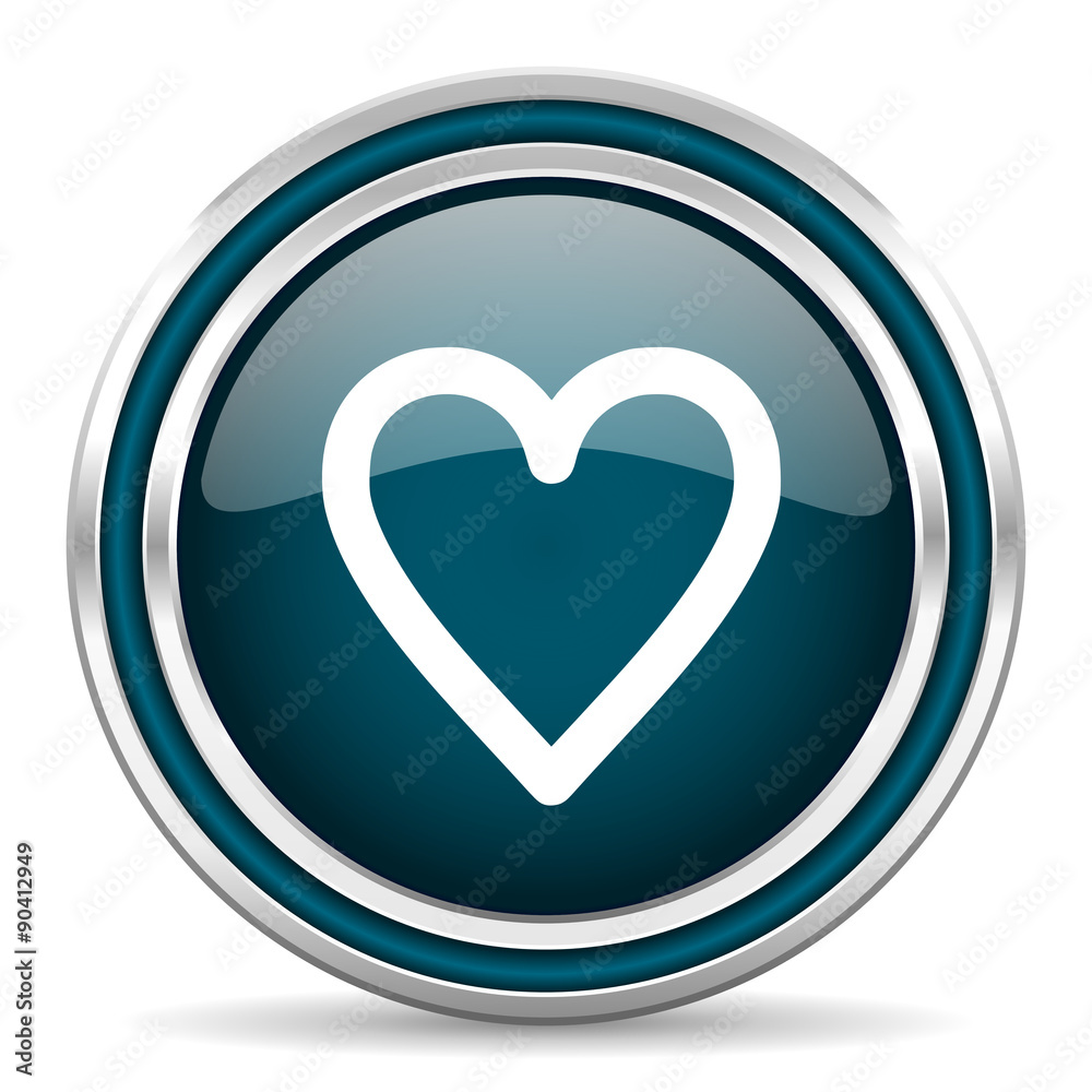 heart blue glossy web icon Stock Illustration | Adobe Stock