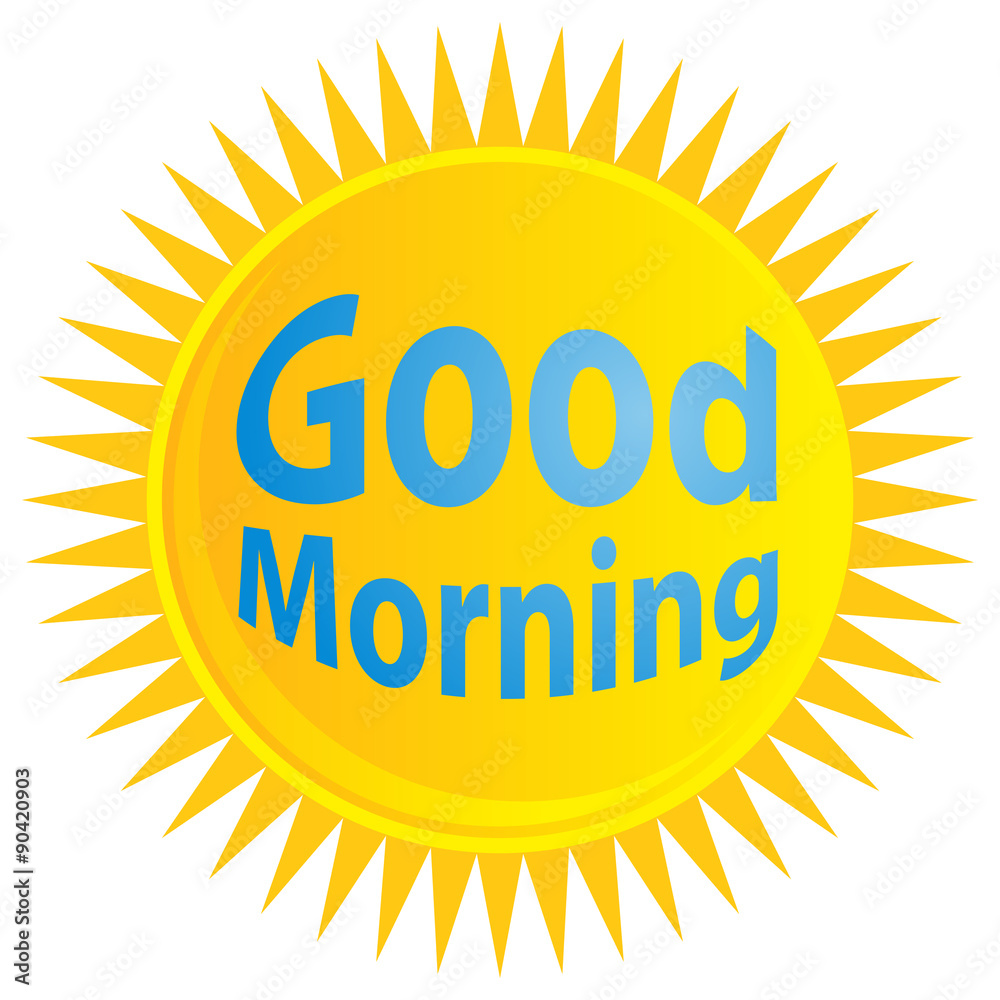 Sunrise Good Morning Icon Stock Vector | Adobe Stock
