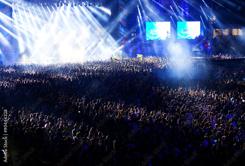 Crowd at concert Stock Photo | Adobe Stock