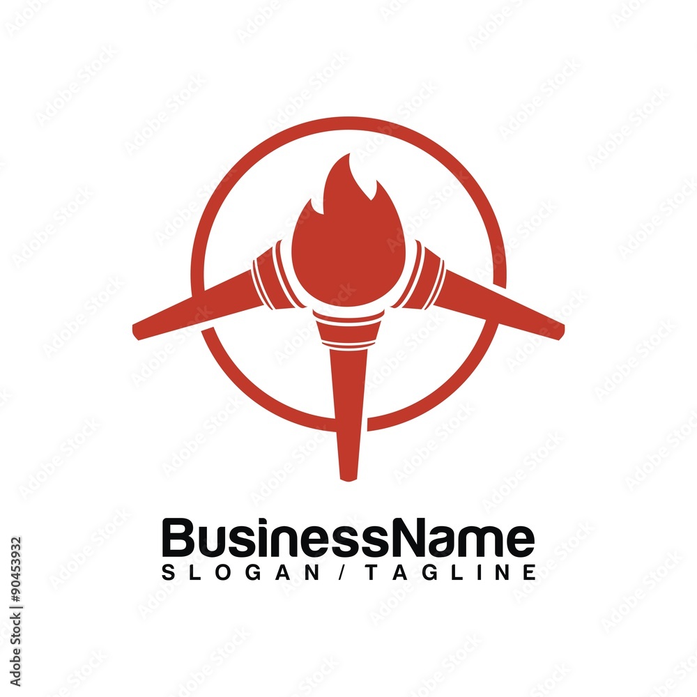Fire vector logo icon Stock Vector | Adobe Stock