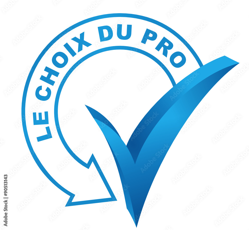 Vetor de le choix du pro sur symbole validé bleu do Stock | Adobe Stock