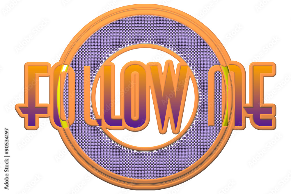 Follow me simbolo Stock-Illustration | Adobe Stock