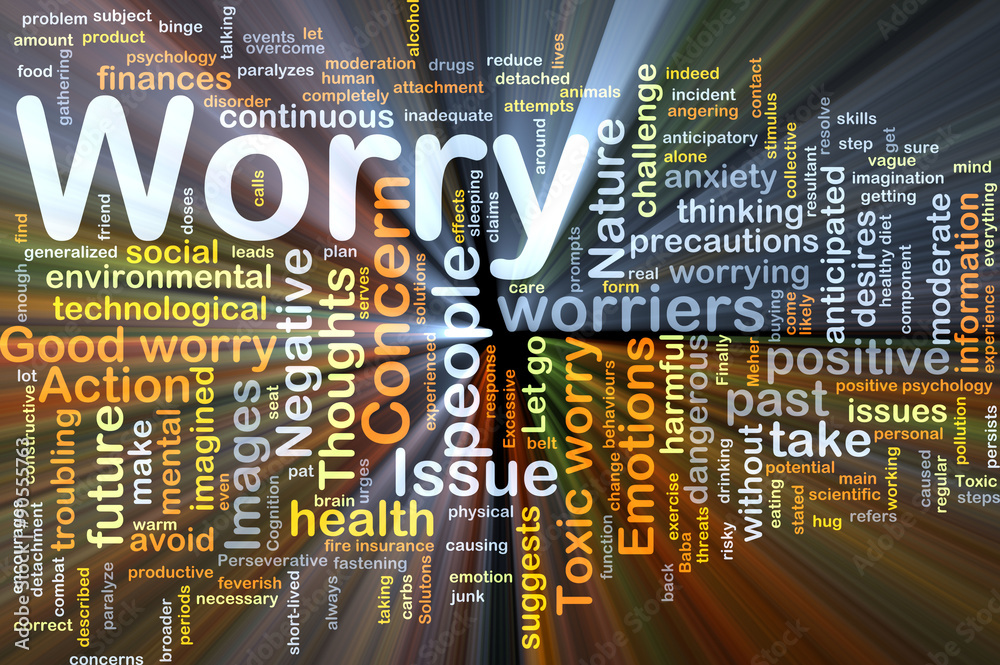 Worry background concept glowing Stock Illustration | Adobe Stock