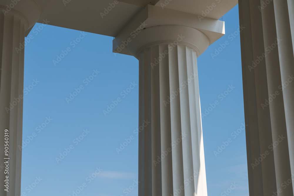 Doric Columns Of Ancient Greek Temple Stock Photo | Adobe Stock