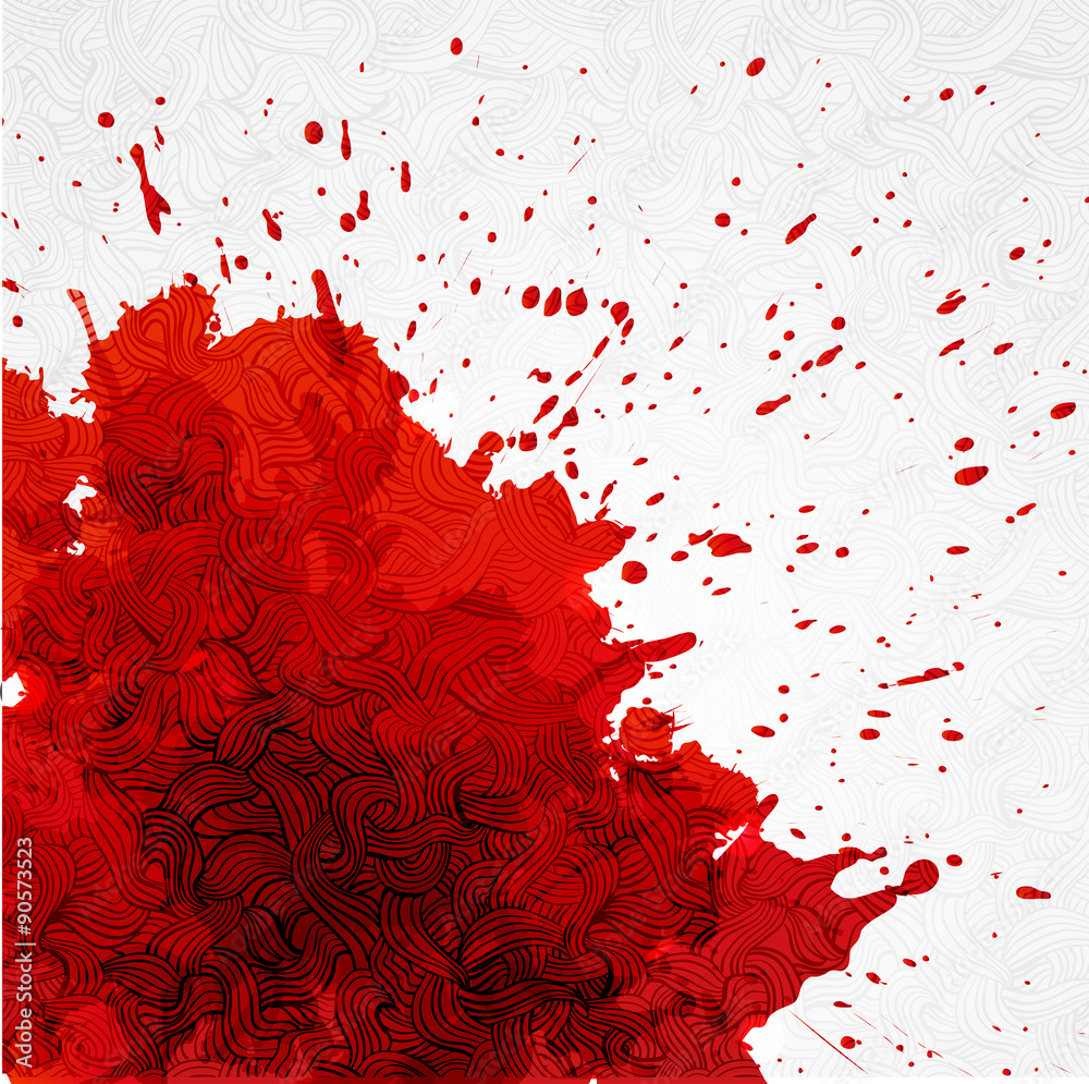 Grunge background with a big red splash Stock Vector | Adobe Stock