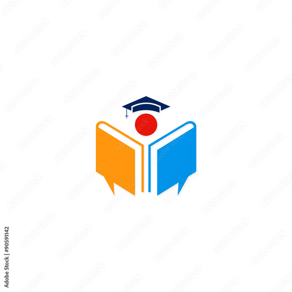 book education college vector logo Stock Vector | Adobe Stock