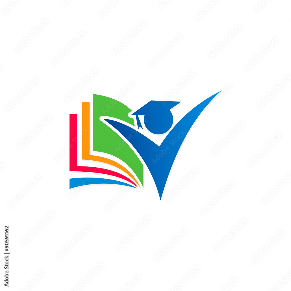 education student college book logo Stock Vector | Adobe Stock