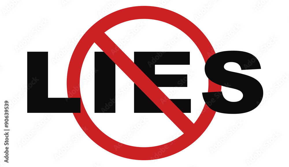 no more lies Stock-Illustration | Adobe Stock