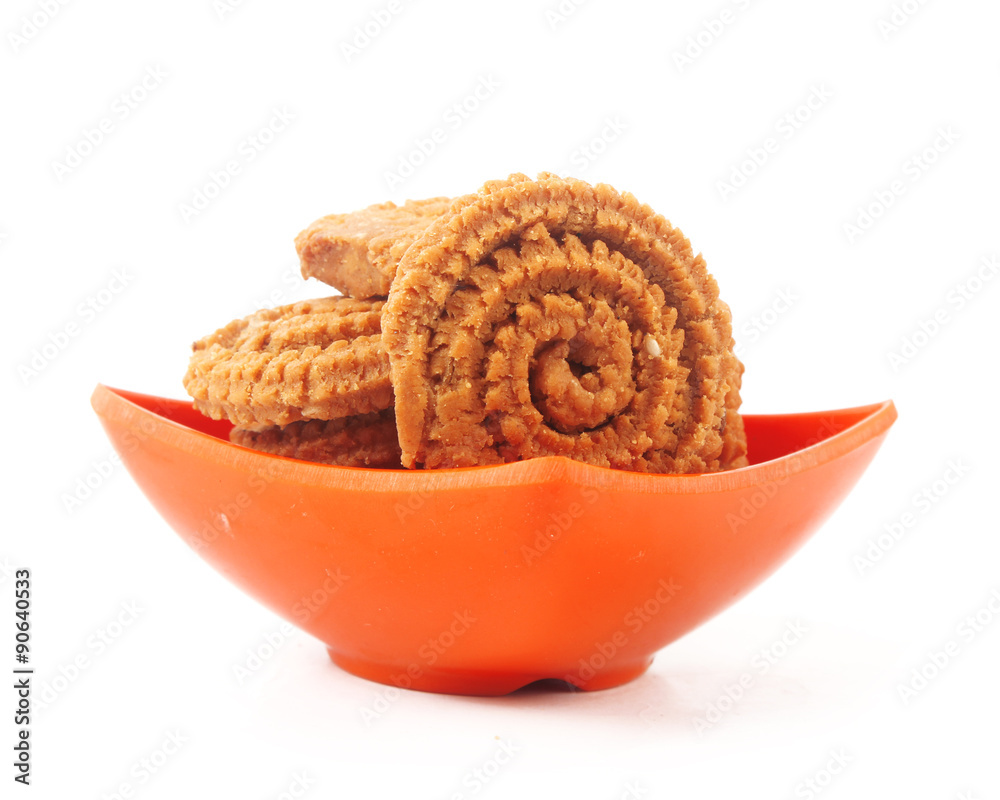 very tasty Indian Snack Chakli. Stock Photo | Adobe Stock