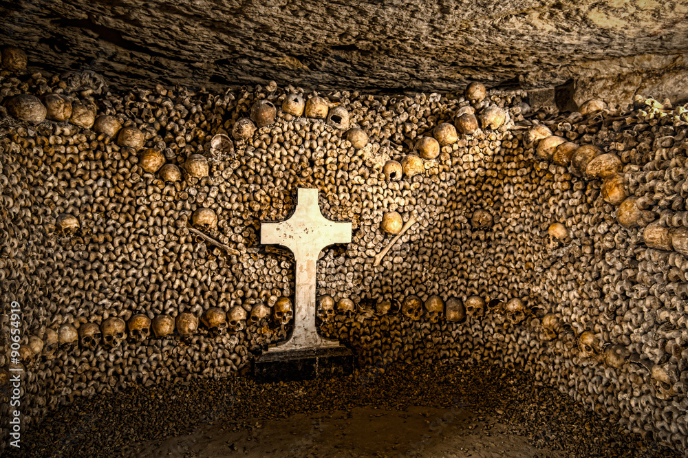 Catacombs of Paris - Skulls and Bones in the Realm of the Dead -8 Stock ...