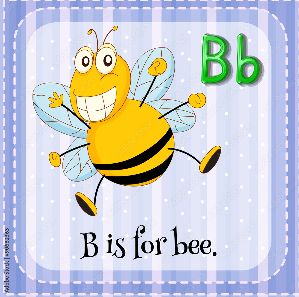 Letter B is for bee Stock Vector | Adobe Stock