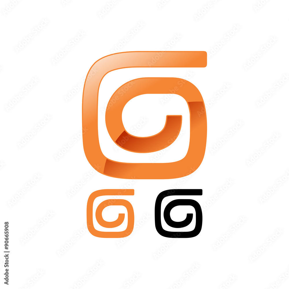 Abstract Letter G Shape Logo Icon Stock Vector | Adobe Stock