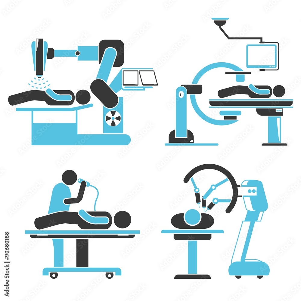 robotic surgery icons Stock Vector | Adobe Stock