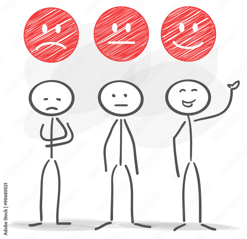 stickman moods feedback red Stock Vector | Adobe Stock