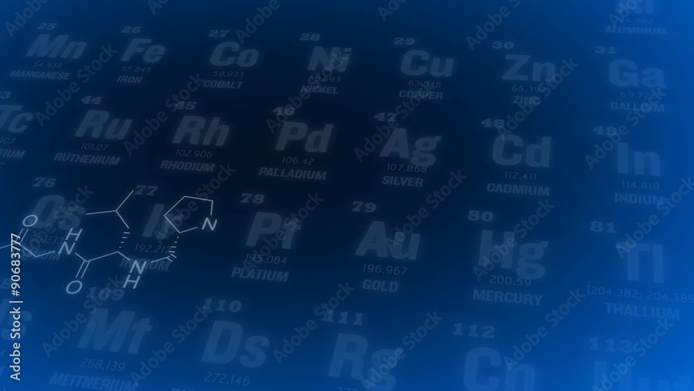 Periodic table. Blue. Periodic table of elements animation Stock Video ...