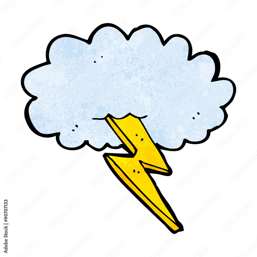 Cloud Lightning Bolt Cartoon