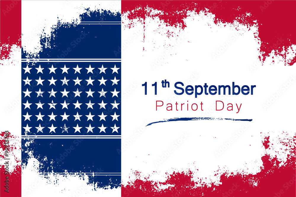 Popular grunge style vector for United State's Patriot day on september ...