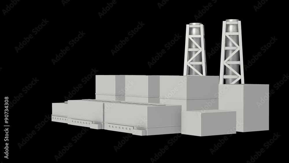 Vidéo Stock Miniature model of the power plant. It will rotate 360 ...