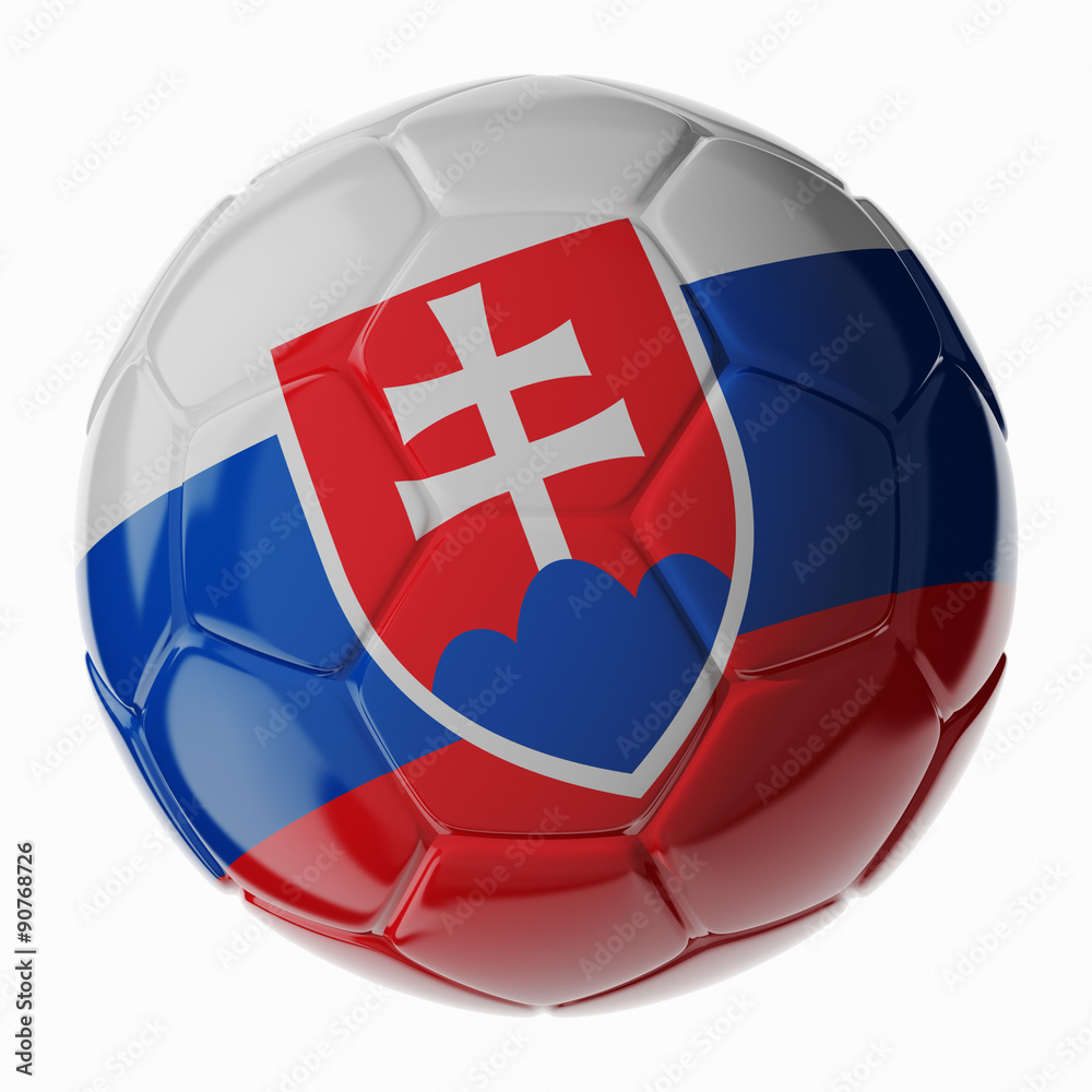 Soccer ball. Flag of Slovakia Stock-Illustration | Adobe Stock