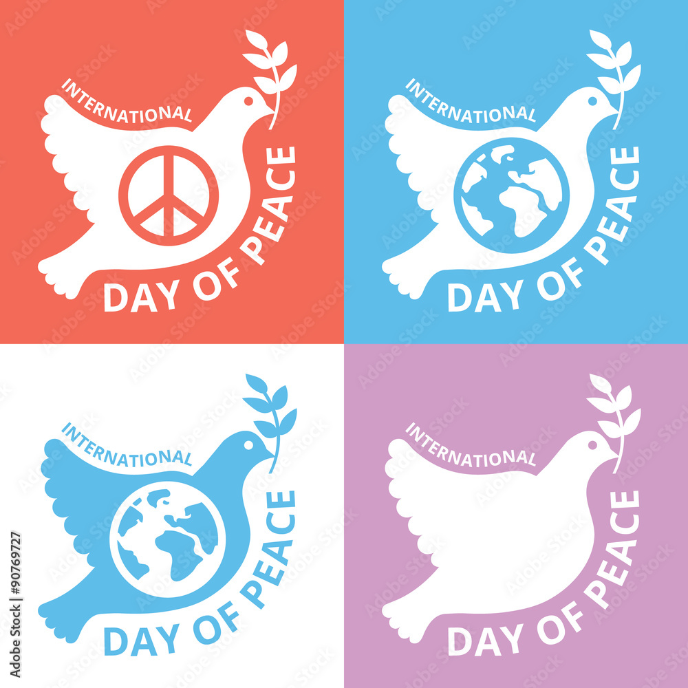 Peace day logo set. Concepts for international day of peace Stock ...