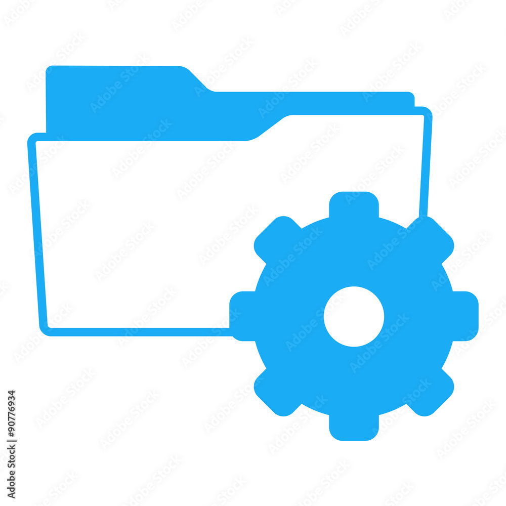 Icono aislado expediente simbolo configuracion azul Stock Illustration ...
