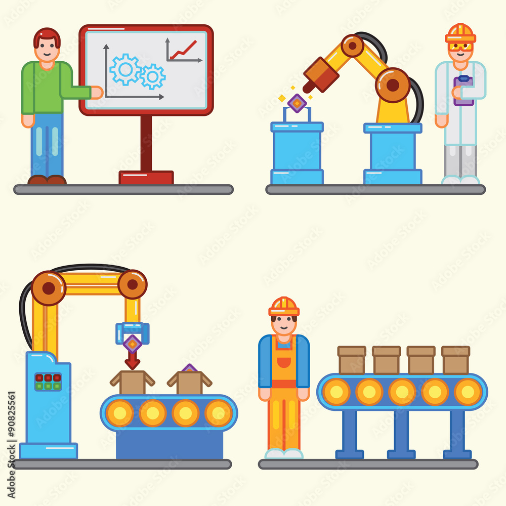Production Process Clipart
