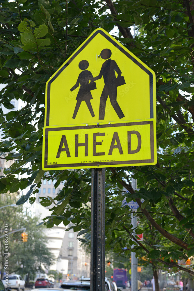 School crossing, student safety road sign Stock Photo | Adobe Stock