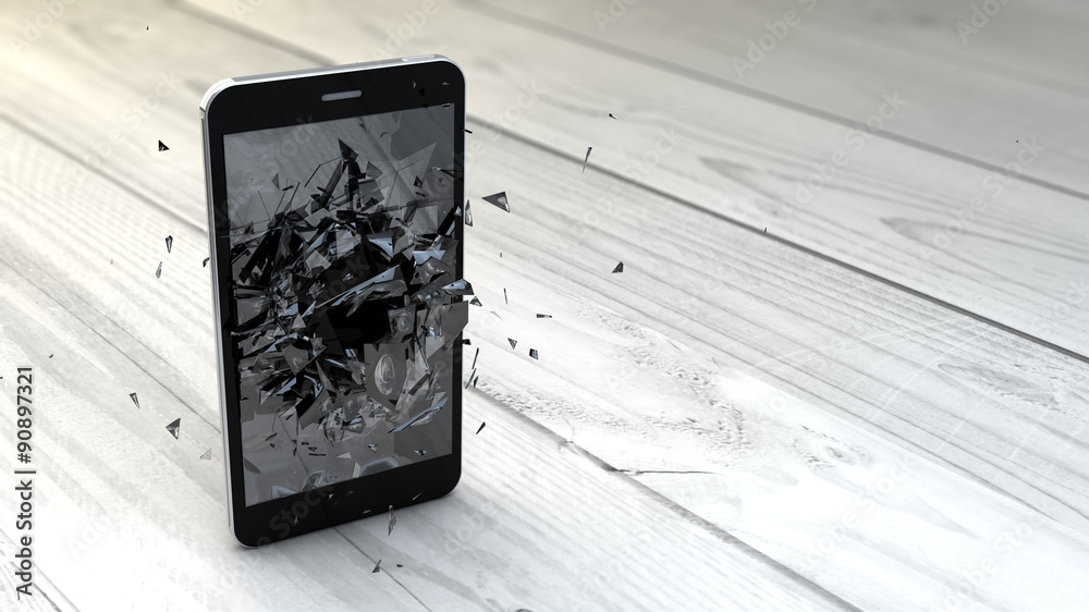 breaking phone Stock Illustration | Adobe Stock