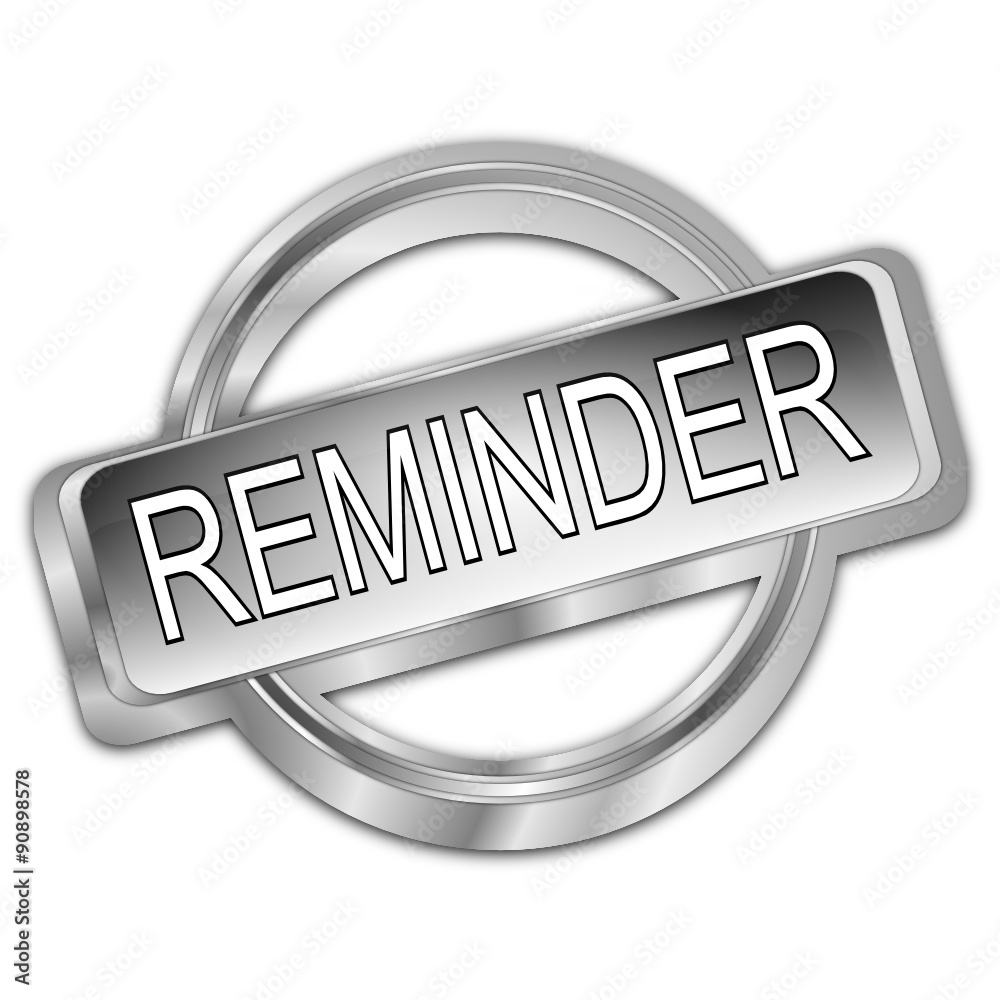 Reminder Button Stock Vector | Adobe Stock