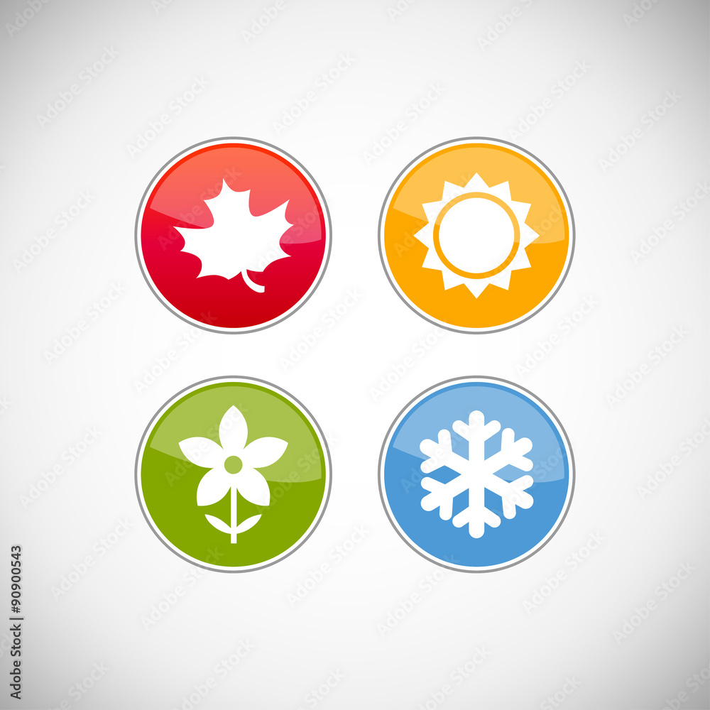 Vector season icons Stock Vector | Adobe Stock