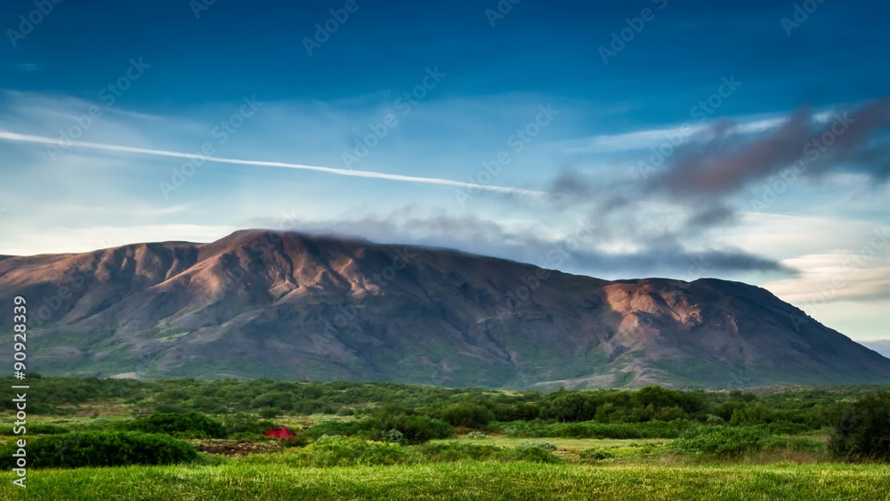 Sunset over mountains in Iceland Stock Video | Adobe Stock